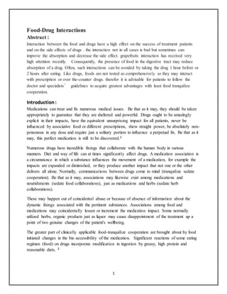 Drug and food interaction | PDF