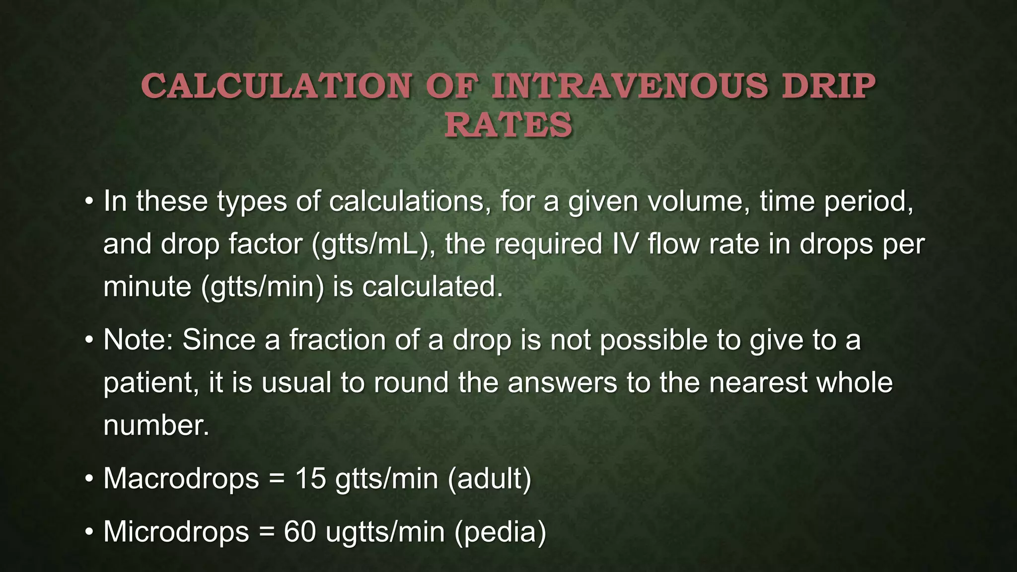 Drug And Iv Fluid Computation Pptx
