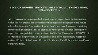 Drug and magic remedies act [1954] | PPTX
