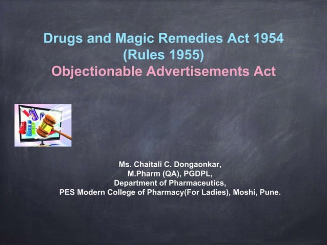 Drug and Magic Remedies Act 1954.pptx
