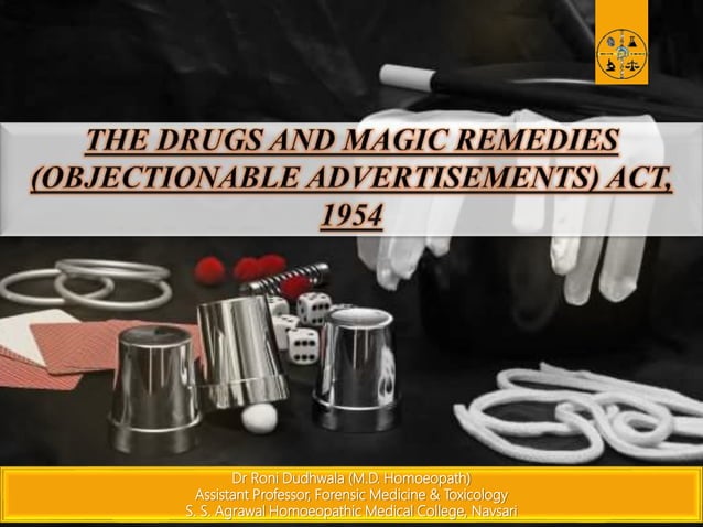 Drug and magic remedies act | PPTX