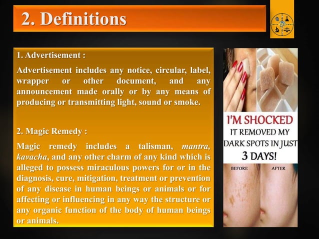 Drug and magic remedies act | PPTX