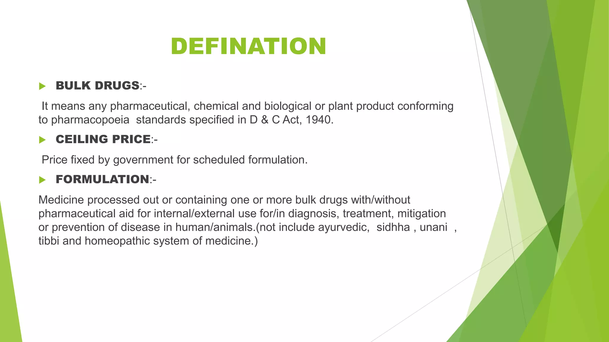 Drug and price control order | PPTX