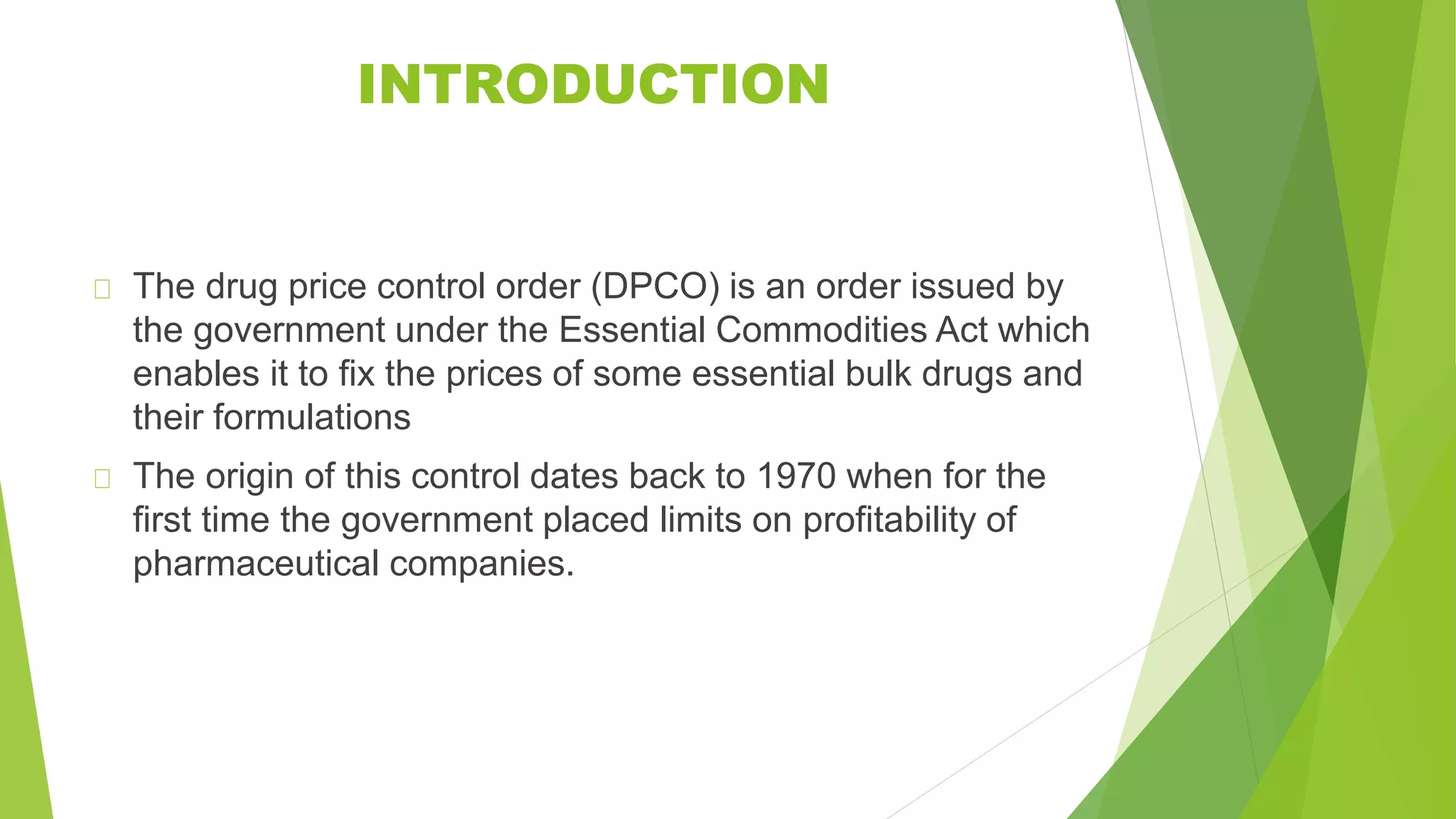 Drug and price controle order | PPTX