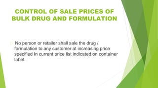 Drug and price controle order | PPTX | Pharmaceutical Industry | Industries