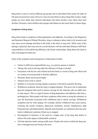 Drug and substance abuse topic three | PDF