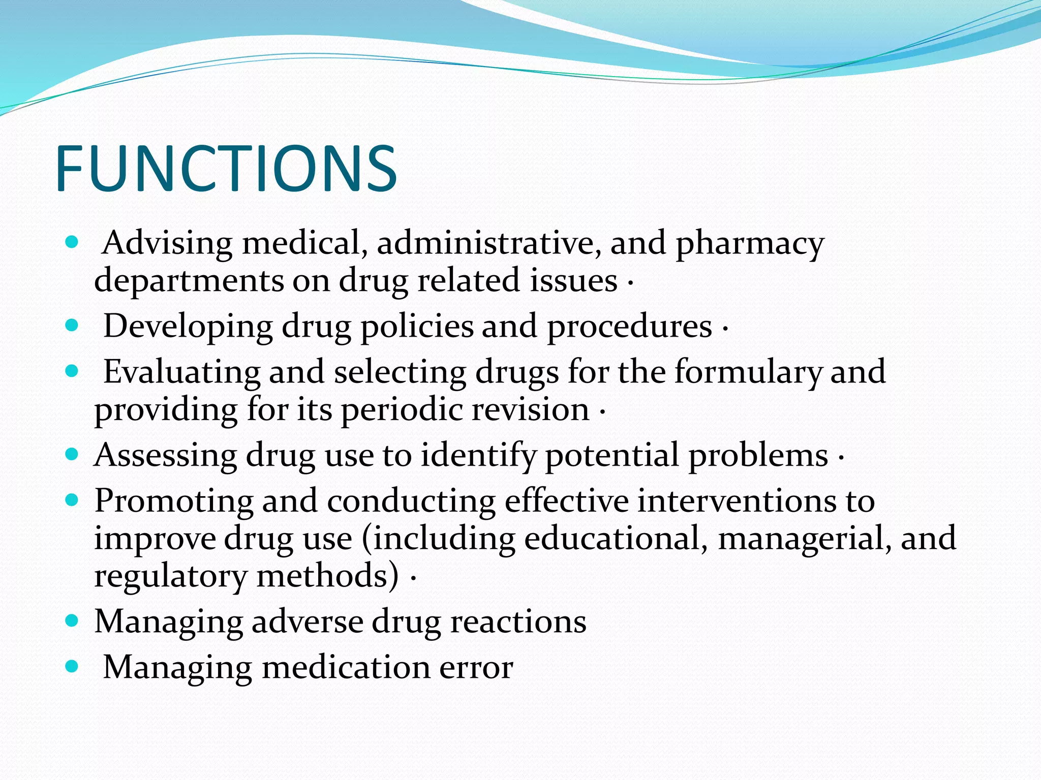 Drug and therapeutic committee | PPTX