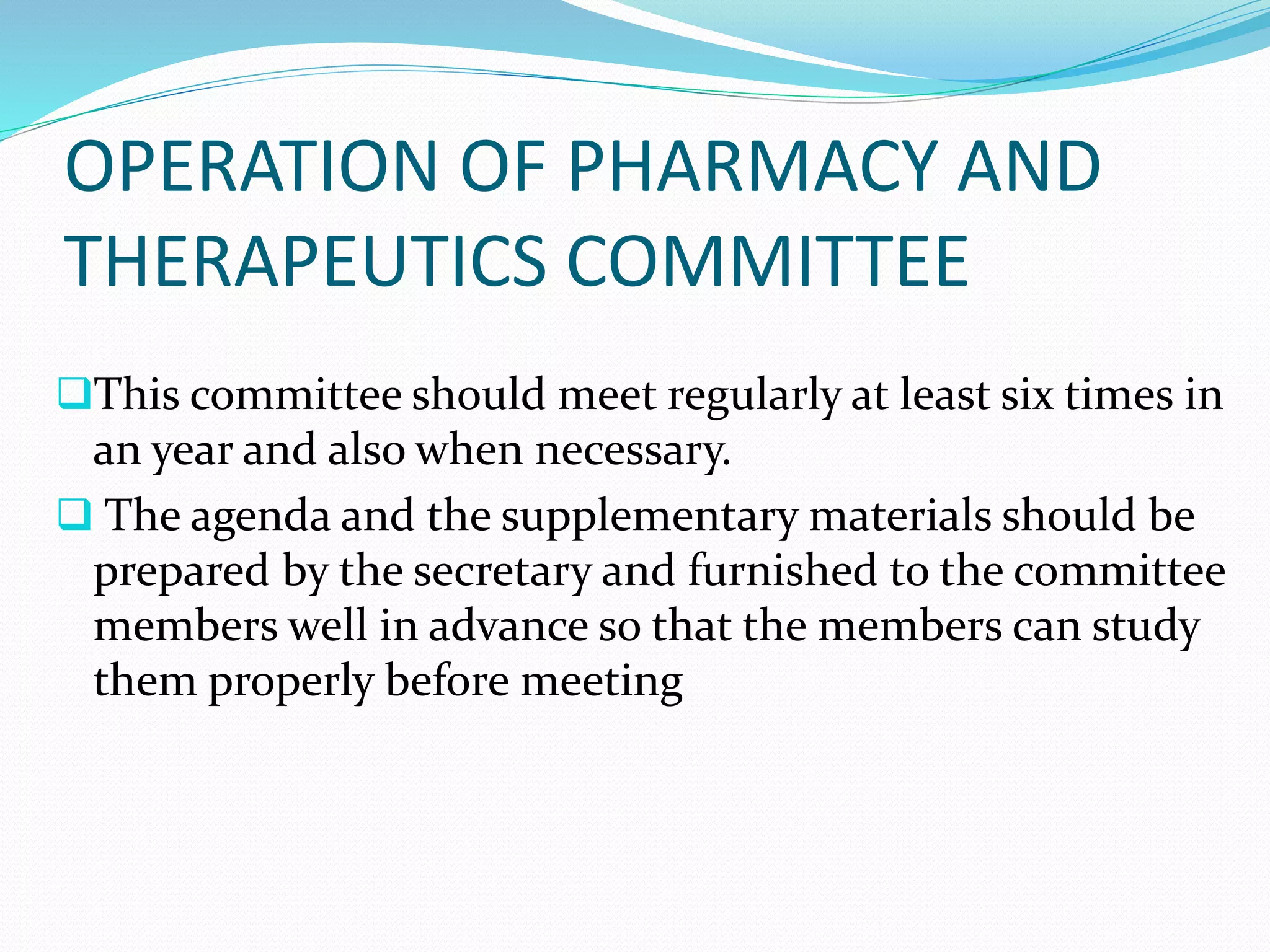 Drug and therapeutic committee | PPTX