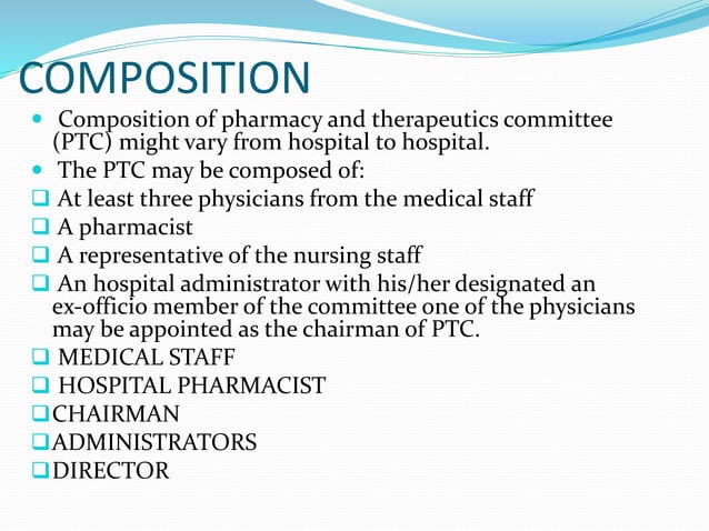 Drug and therapeutic committee | PPTX | Substance Abuse | Diseases and ...
