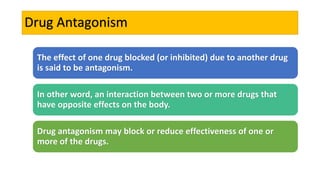 Drug antagonism | PPT
