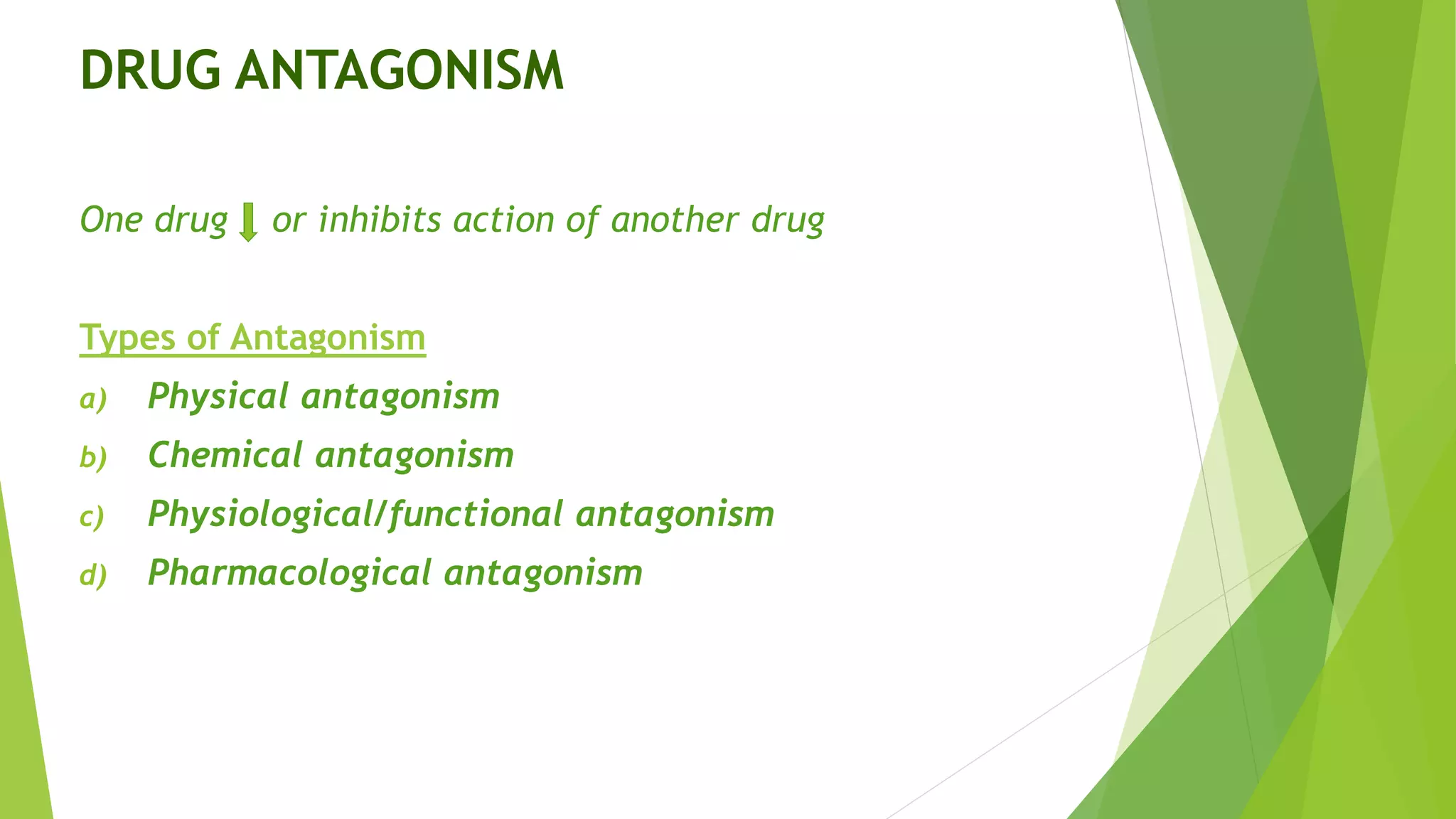 Drug antagonism & neurotansmitters | PPTX