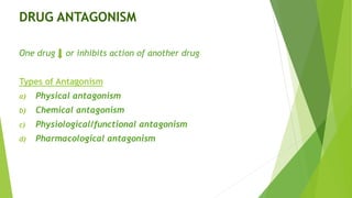 Drug antagonism & neurotansmitters | PPTX
