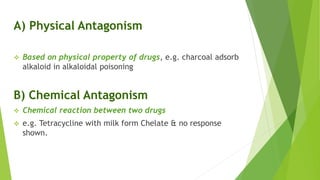 Drug antagonism & neurotansmitters | PPTX