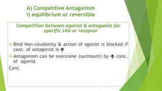 Drug antagonism & neurotansmitters | PPTX