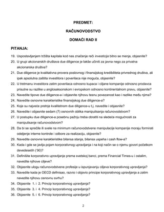 Druga predispitna obaveza domaci rad- - racunovodstvo | PDF