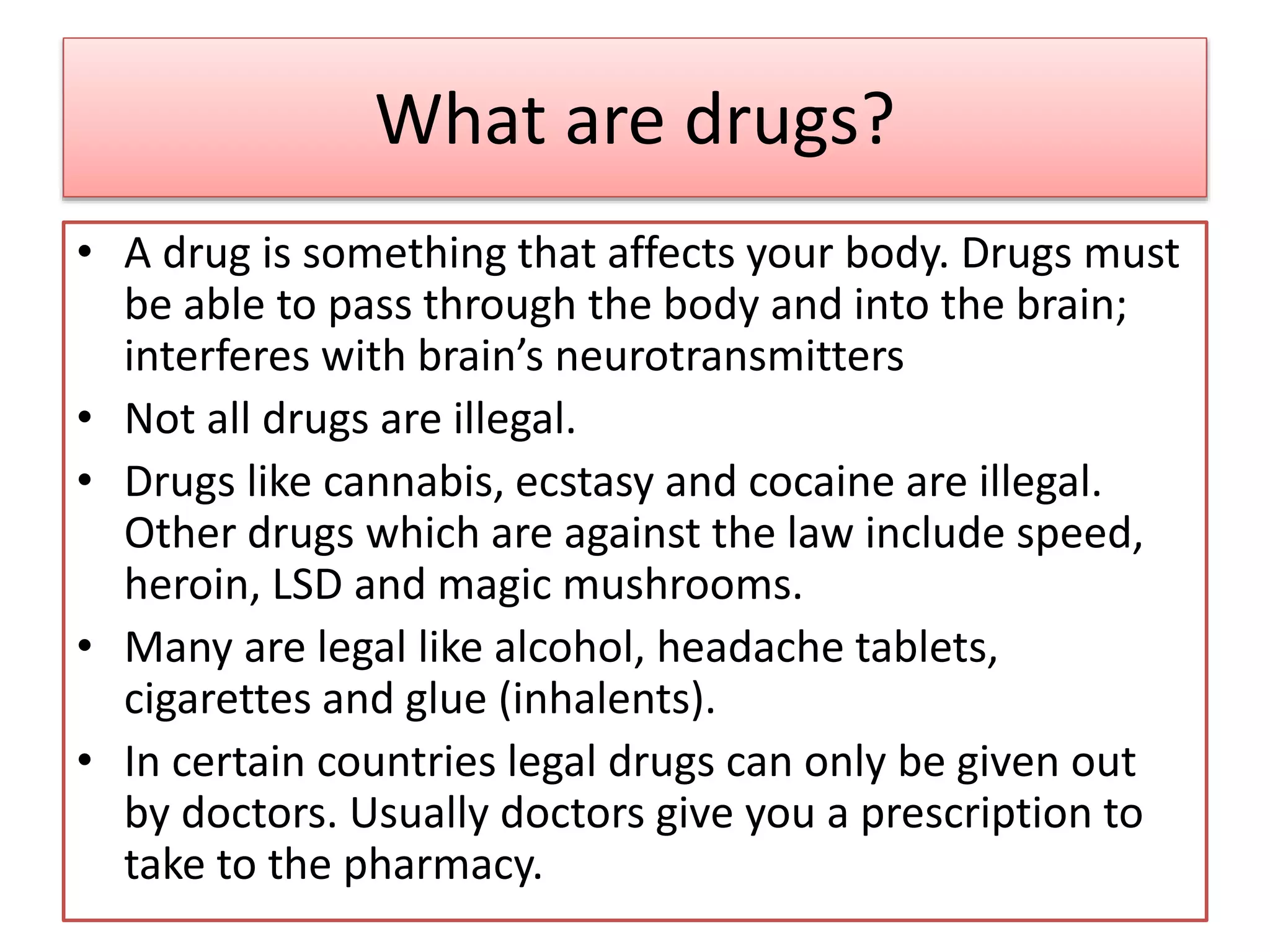Drug Awareness Presentation | PPTX