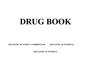 drug book.docx | Chemistry | Science