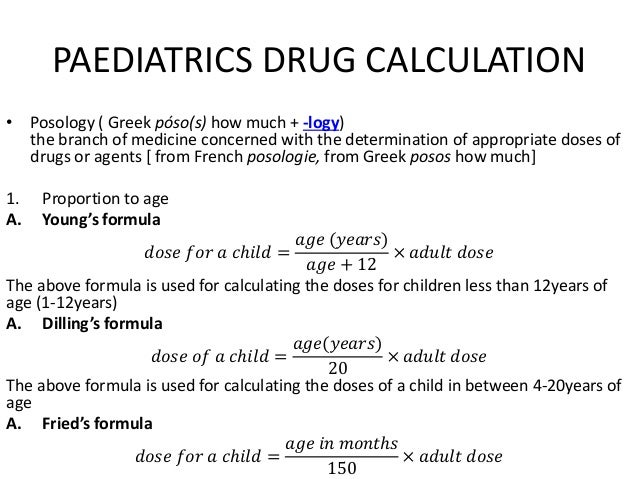 Drug Calculation Drug Calculation