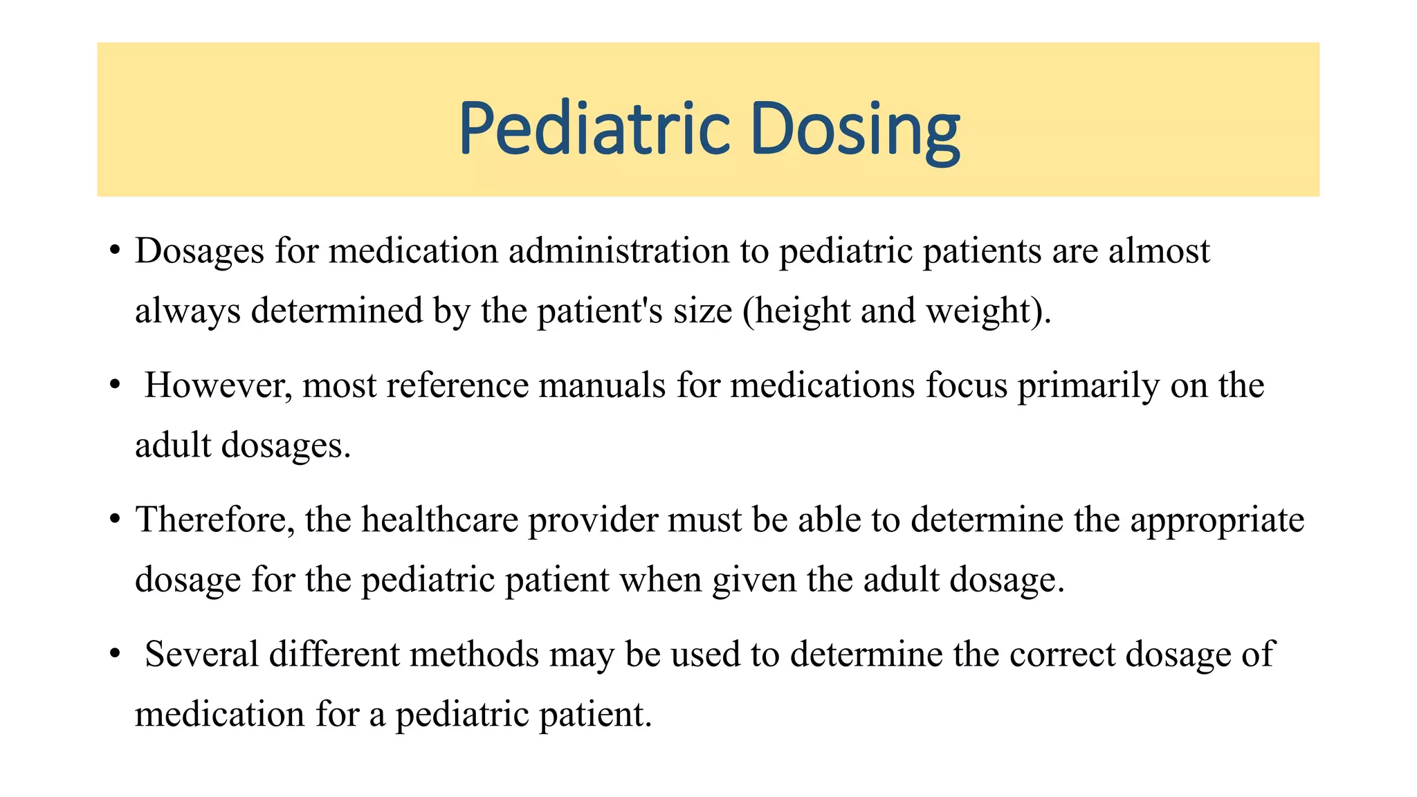 Drug dosage and IV fluid calculation for pediatric | PPTX