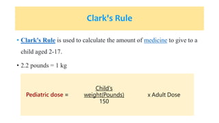 Drug dosage and IV fluid calculation for pediatric | PPTX