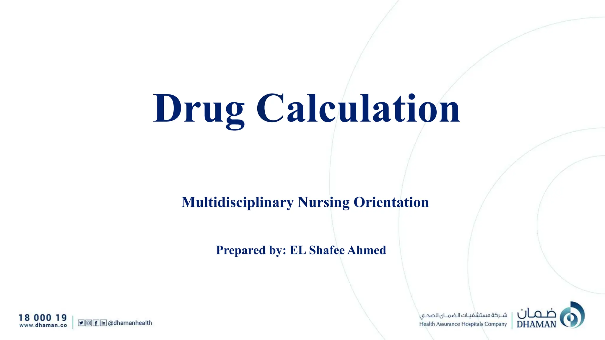 Drug Calculation Basic Concepts Pptx Ppt