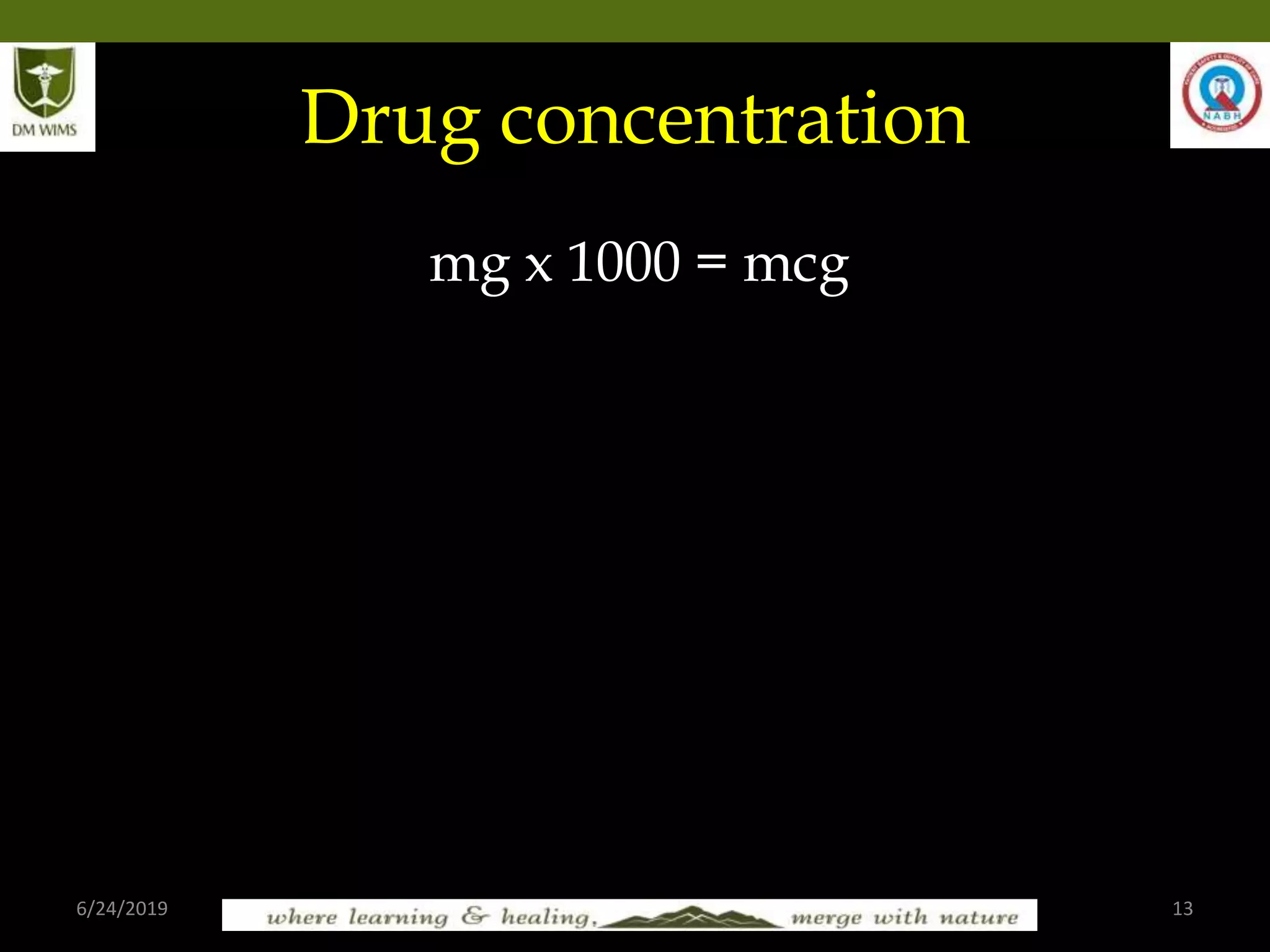 Drug calculation & Dilution | PPTX