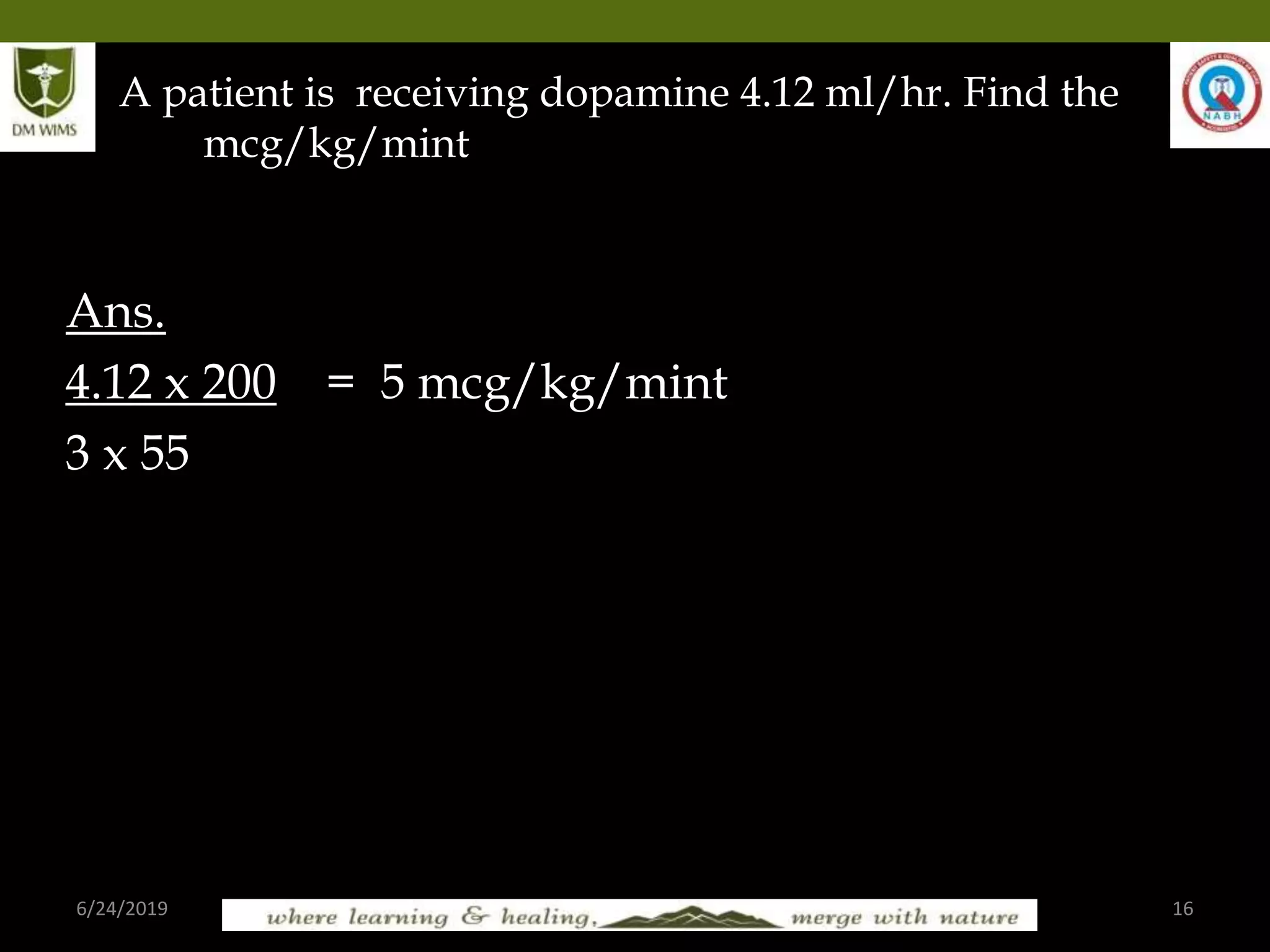 Drug calculation & Dilution | PPTX