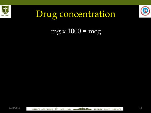 Drug calculation & Dilution | PPTX