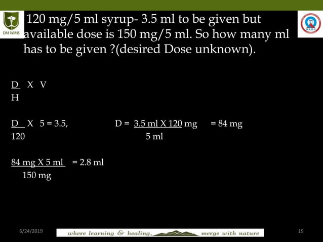 Drug calculation & Dilution | PPTX