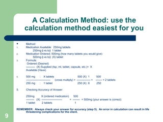 Drug calculation rules | PPT