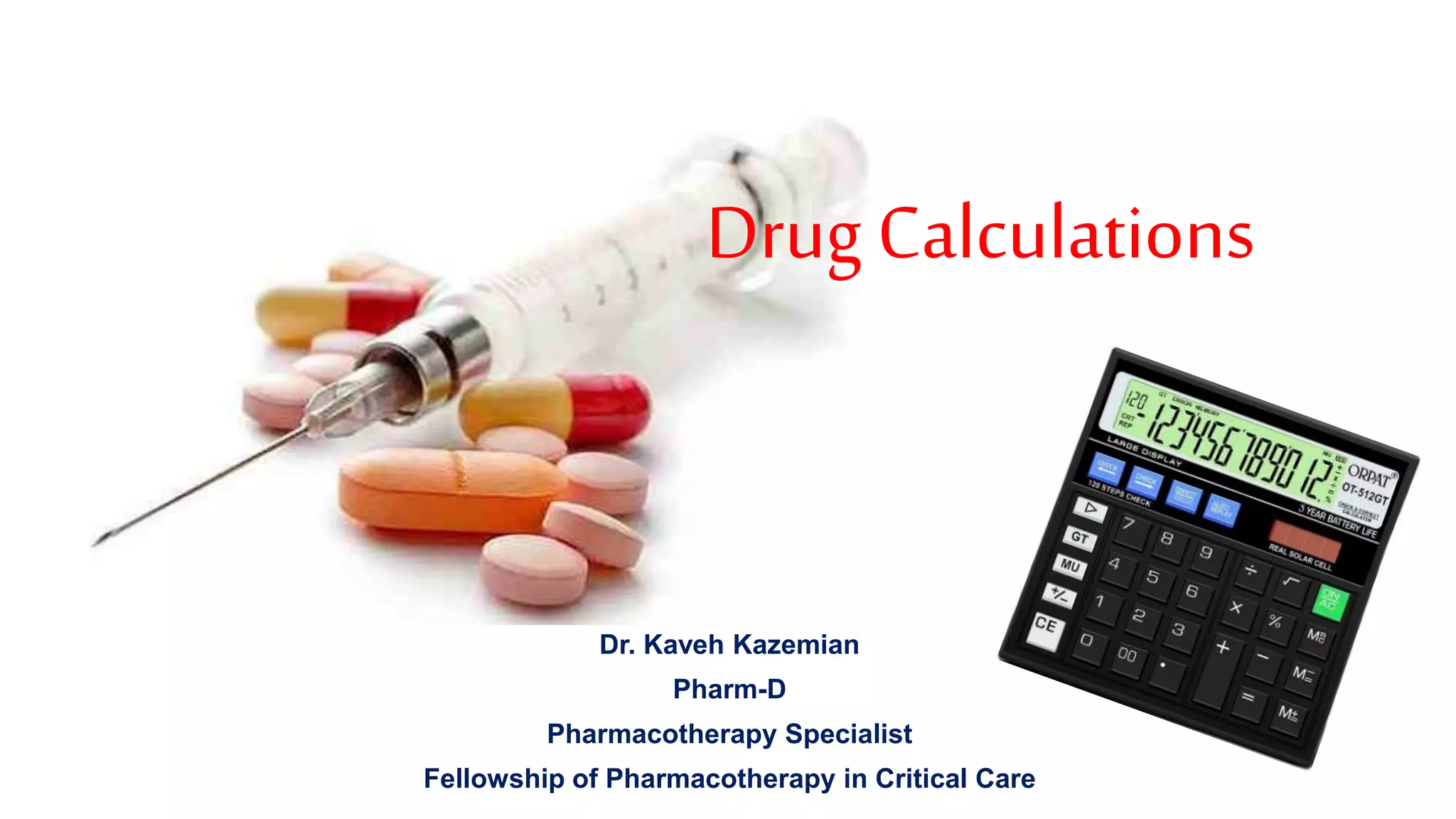 Drug calculations | PPT