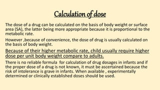 Pediatric Drug calculations |drug calculation formulas | PPTX