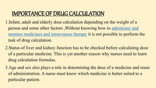 Pediatric Drug calculations |drug calculation formulas | PPTX