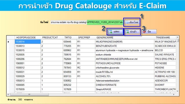 คู่มือการจัดทำบัญชีข้อมูลยา ของ รพ.สต. (Drug Catalogue) | PPTX