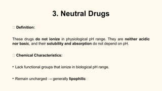 Drug Chemistry, Absorption and Distribution | PPTX