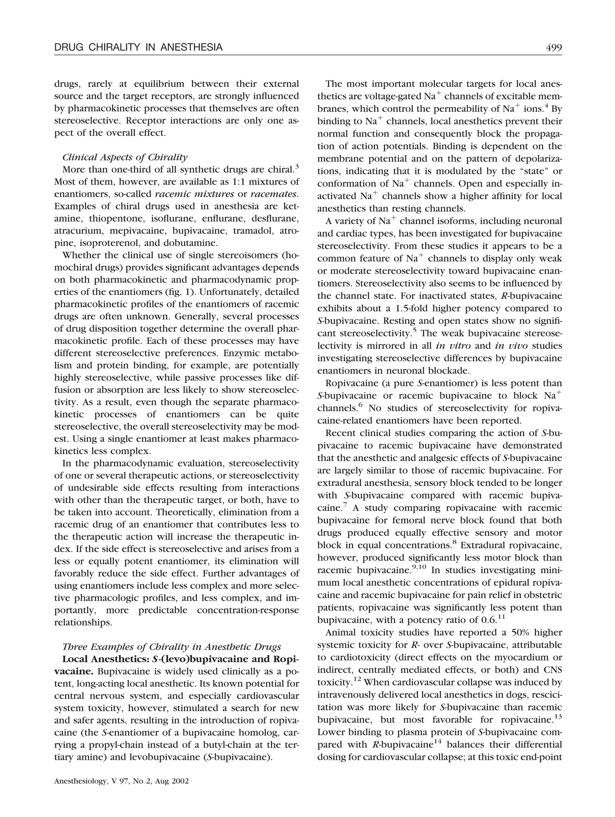 Drug Chirality In Anesthesia.29