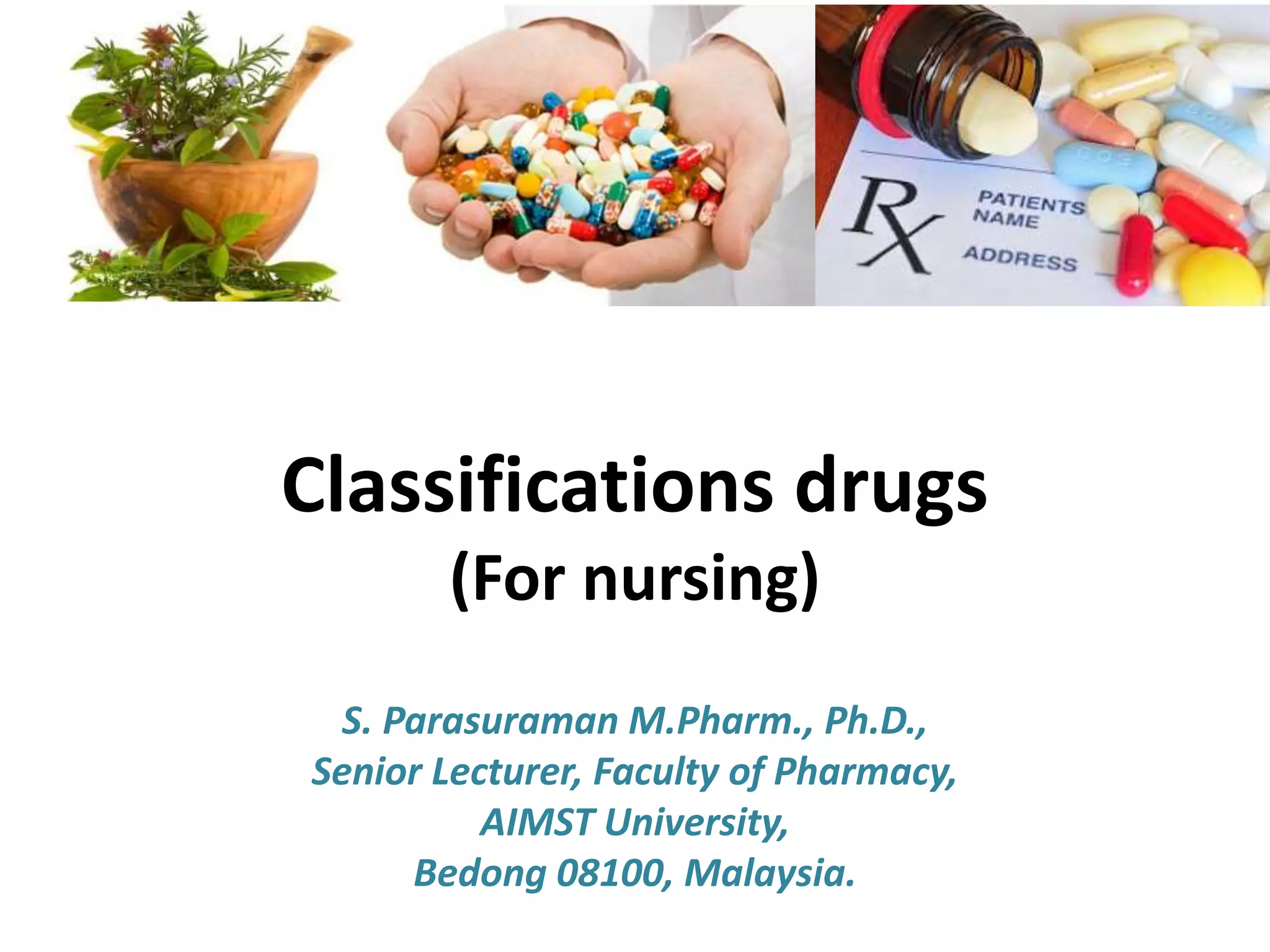 Drug classification | PPTX