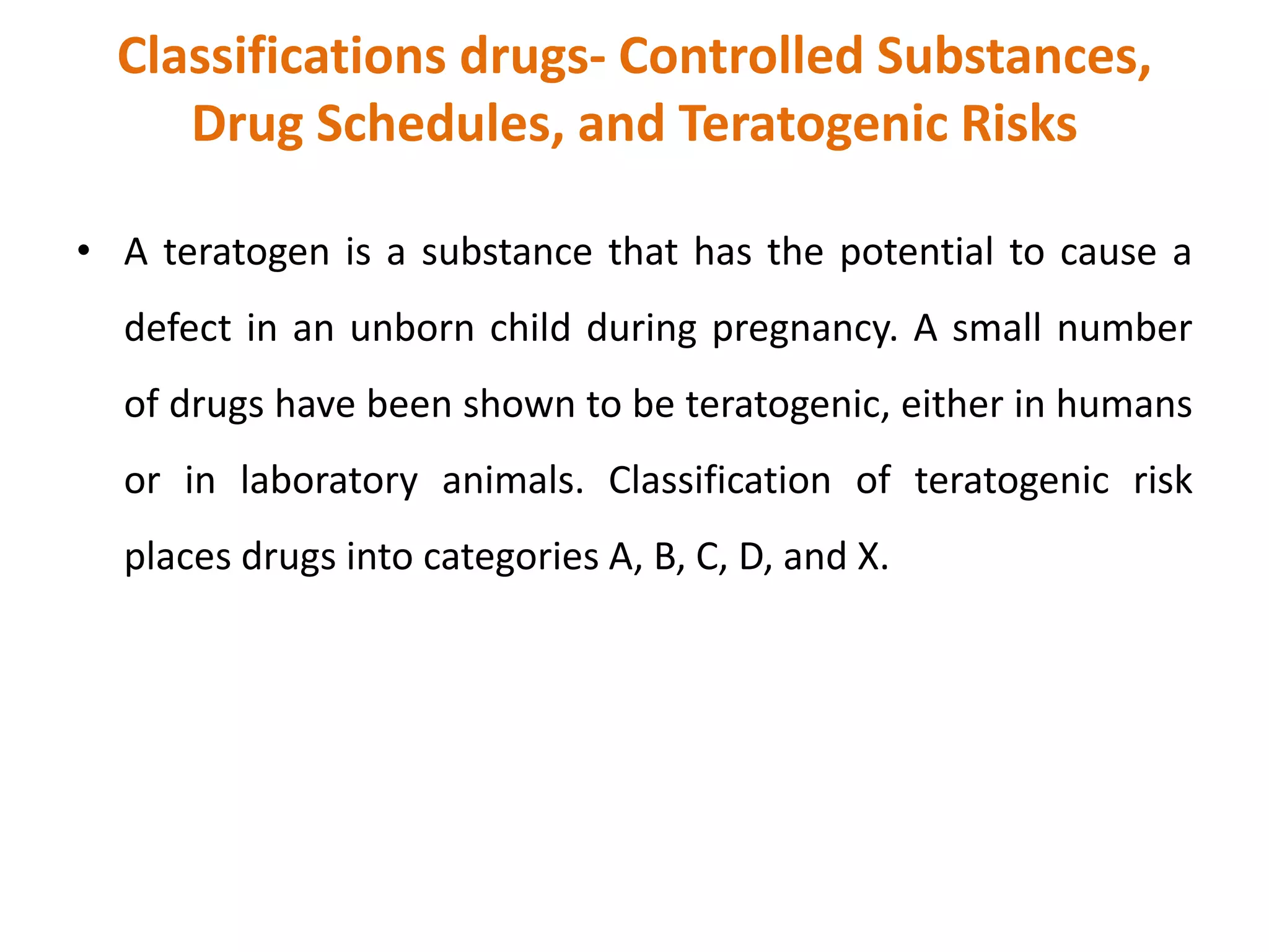 Drug classification | PPTX