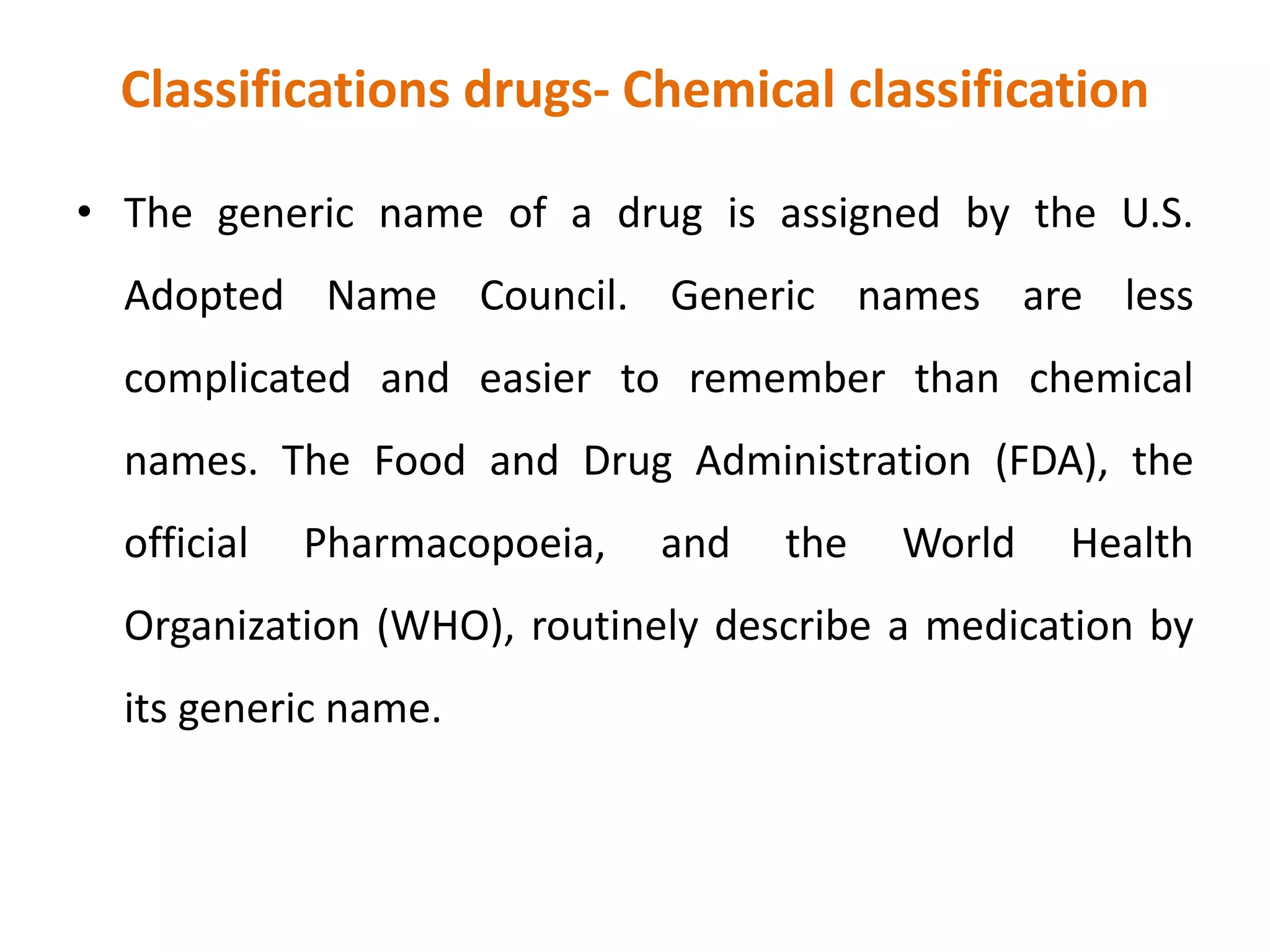 Drug classification | PPTX