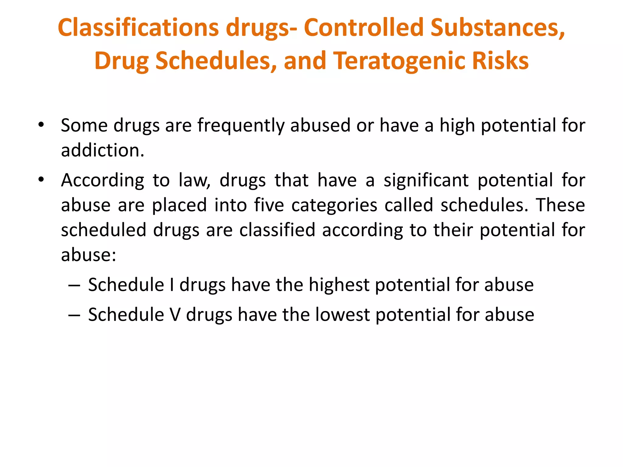 Drug classification | PPTX