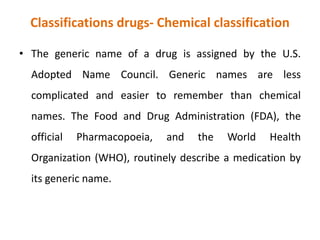Drug classification | PPTX