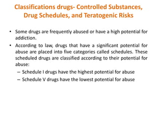 Drug classification | PPTX