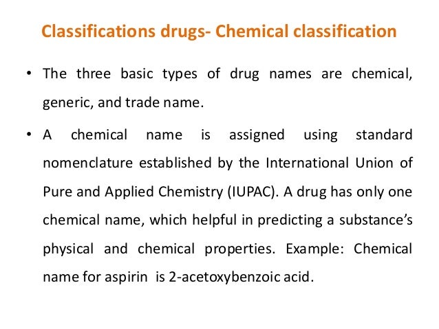 Drug classification