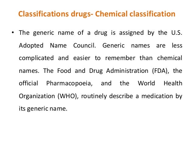Drug classification