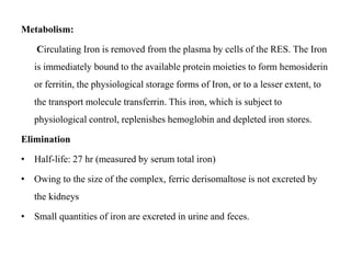 Drug club presentation on monoferric | PPTX