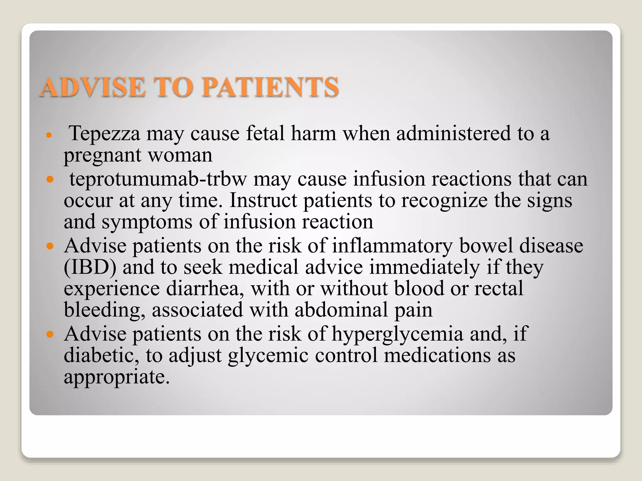 Drug club presentation on tepezza | PPTX