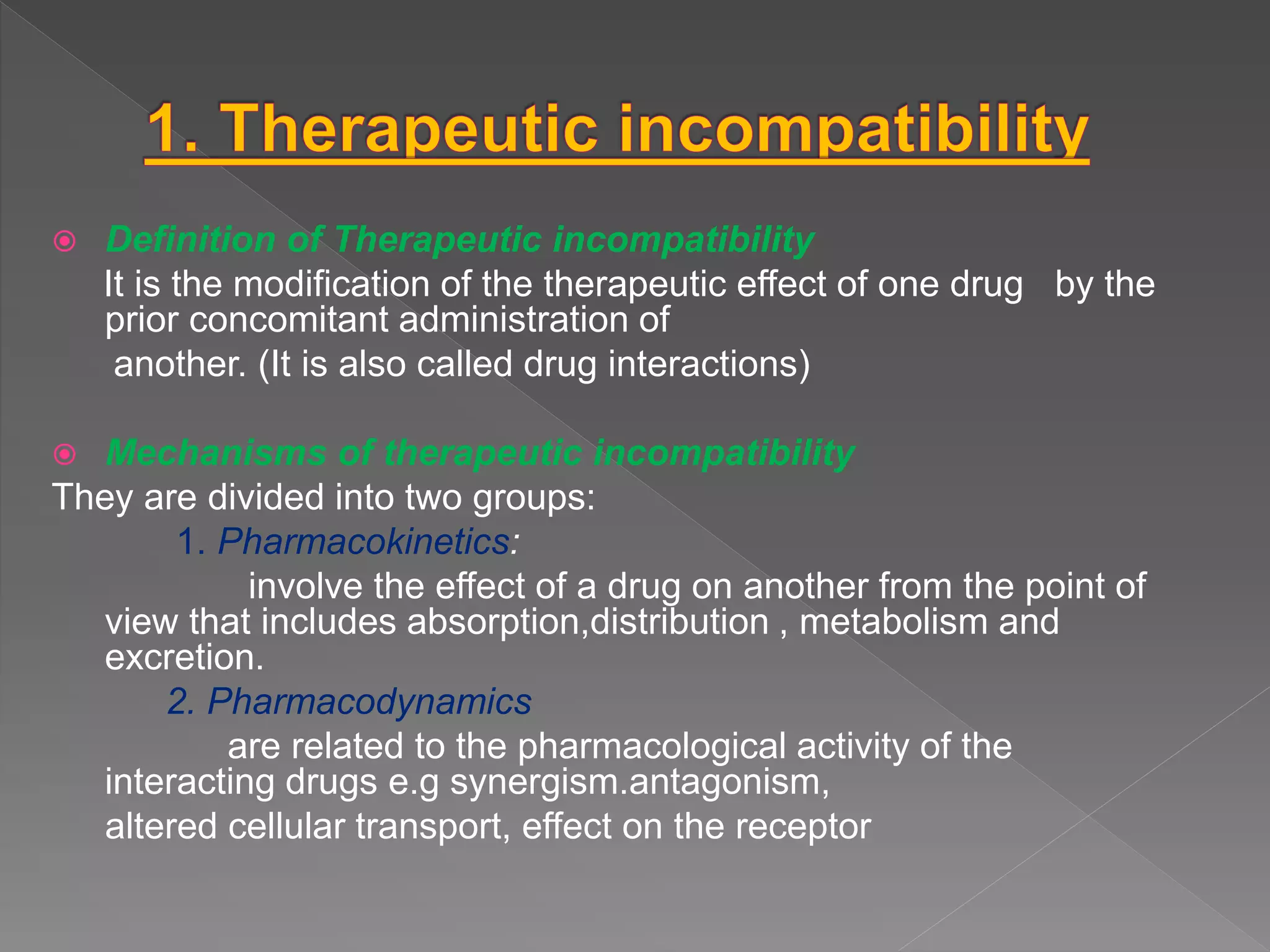 Drug incompatibilities | PPT