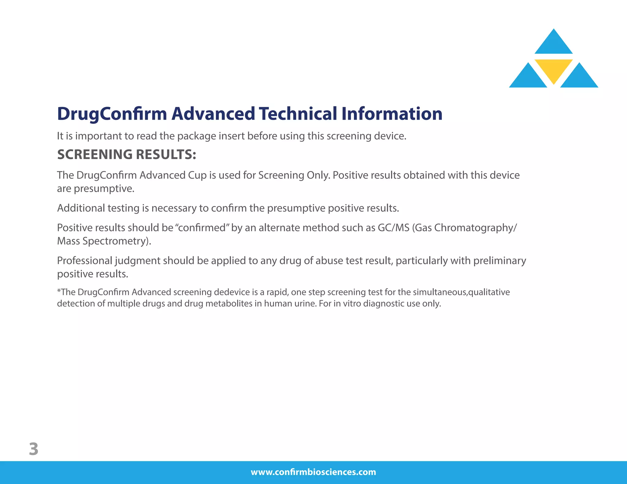 Drugconfirm Advanced 2.0 Manual | PPT