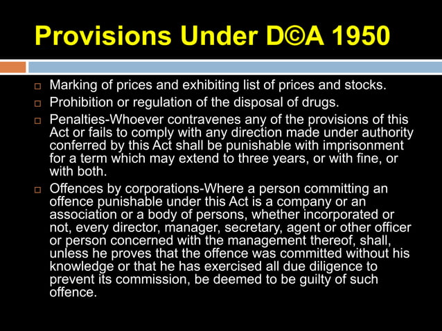 Drug (Control)Act 1950.pptx | Pharmaceutical Drugs | Medical Health