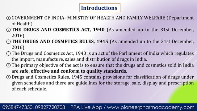 Drug & Cosmetic Act.pdf | Pharmaceutical Industry | Industries